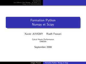 Tutoriel Calcul numérique en Python avec Numpy et SciPy