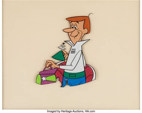 The Jetsons Opening Title Sequence George Jetson Production Cel Hanna Barbera 1962 Von Hanna
