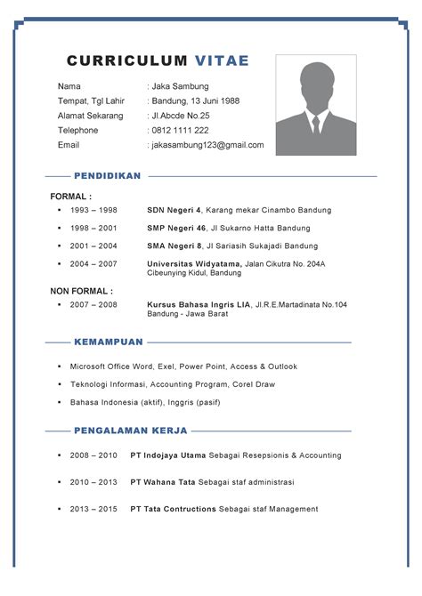 Detail Contoh Cv Mahasiswa Aktif Koleksi Nomer 41