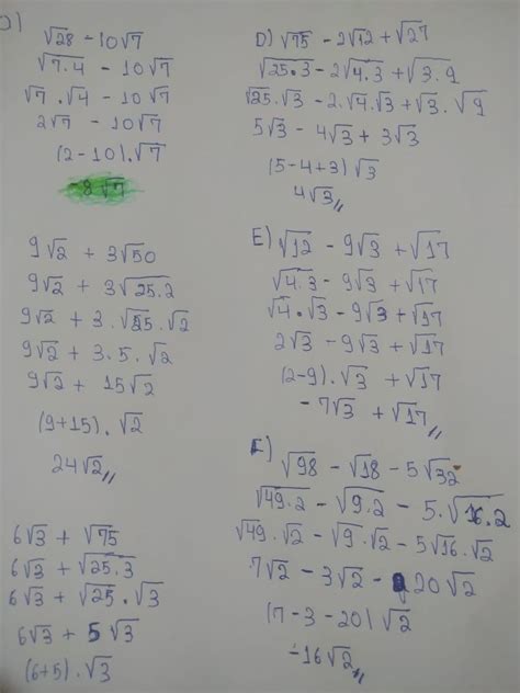 POR FAVOR ME AJUDA QUESTÃO 10 Simplifique os radicais e efetue as