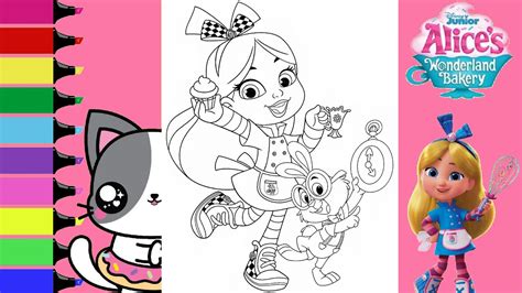 Coloring Alice S Wonderland Bakery Alice And Fergie Coloring Book Pages
