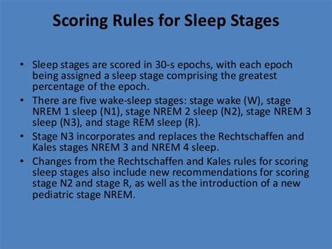 sleep scoring guidelines santosh