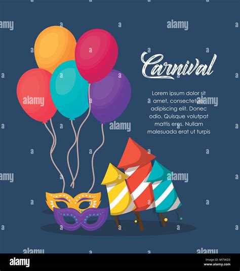 Circus carnival infográfico con globos e iconos relacionados sobre