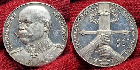 Deutschland Kaiserreich 1 Weltkrieg Silbermedaille 1915 Herrmann Von