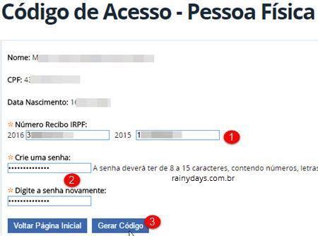 Como criar código de acesso ao Portal eCAC da Receita Rainy Days BR