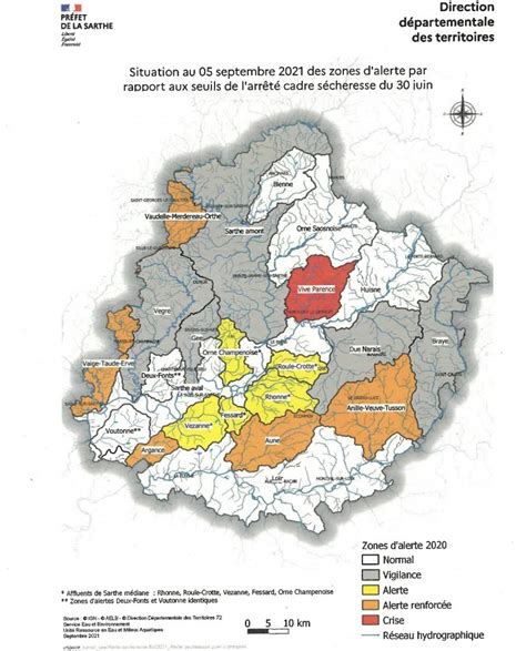 Sécheresse en Sarthe plusieurs bassins en crise ou en alerte renforcée