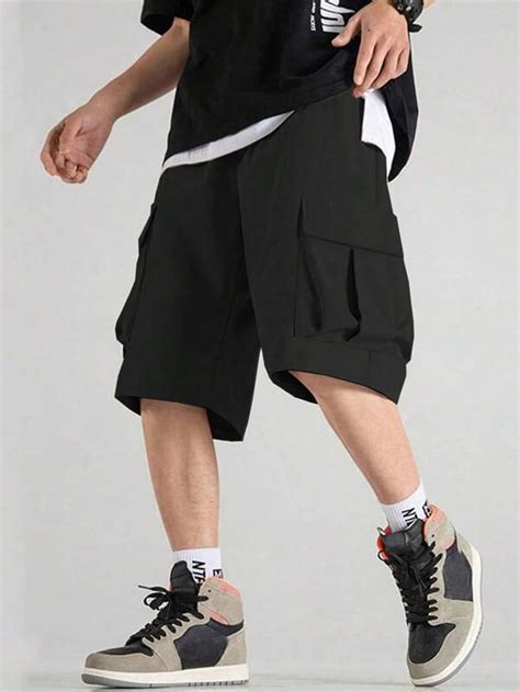 Manfinity EMRG Men Flap Pocket Side Cargo Shorts SHEIN UK