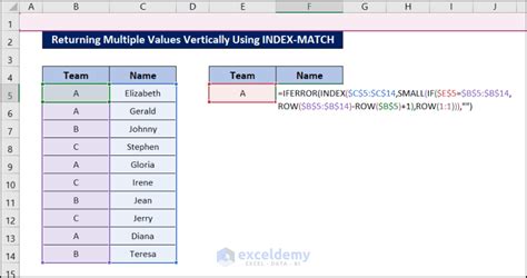 INDEX MATCH With Multiple Matches In Excel 6 Examples