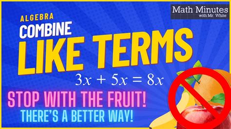 Learn To Combine Like Terms YouTube