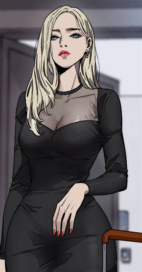 A Woman In A Black Dress Sitting On A Chair With Her Hands On Her Hips