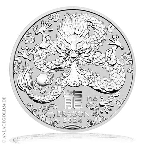 1 oz Silber Lunar III Jahr des Drachen 2024 Goldmünzen Silbermünzen