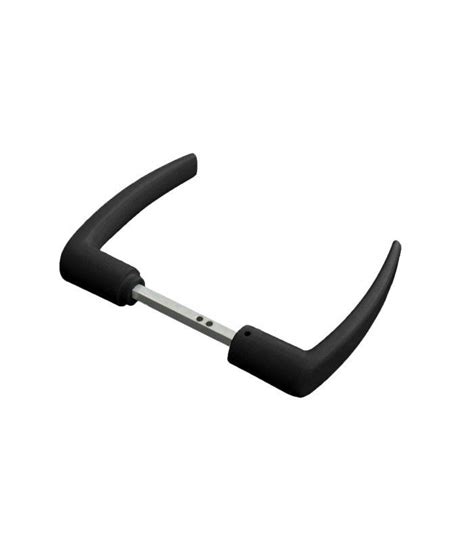 Béquille double Aluminium époxy noir mat carré de 6mm 1001poignées