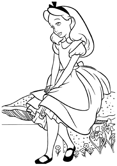 Desenhos de Alice no País das Maravilhas para colorir