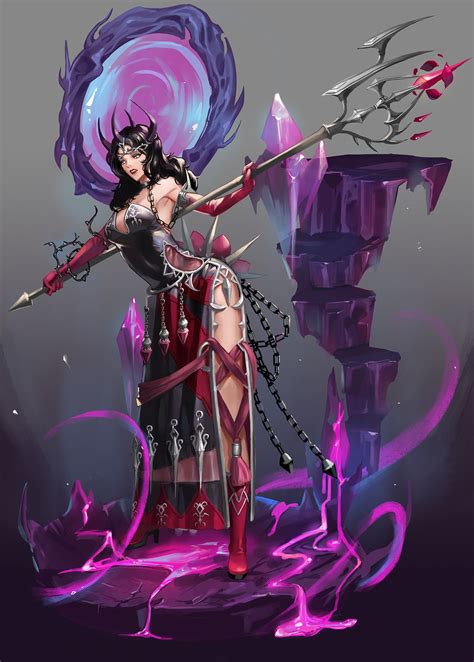 Artstation Necromancer T E Fantasy Art Women Fantasy Female Warrior