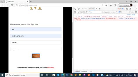javascript error 405 metodo no permitido stack overflow en español