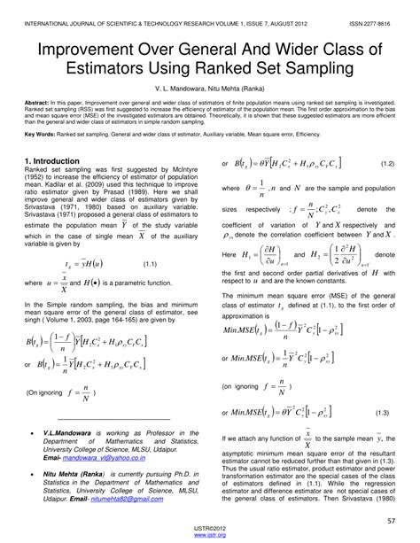 pdf improvement over general and wider class of estimators using ranked set sampling