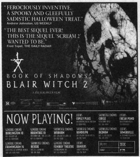The Horrors Of Halloween THE BLAIR WITCH PROJECT 1999 And BOOK OF
