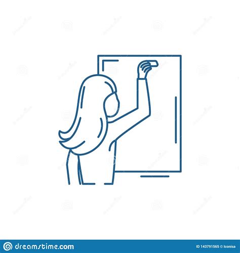 El Profesor Escribe En Tiza En Una L Nea Concepto De La Pizarra Del
