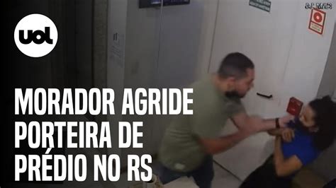 C Meras Flagram Morador Agredindo Porteira De Pr Dio Youtube