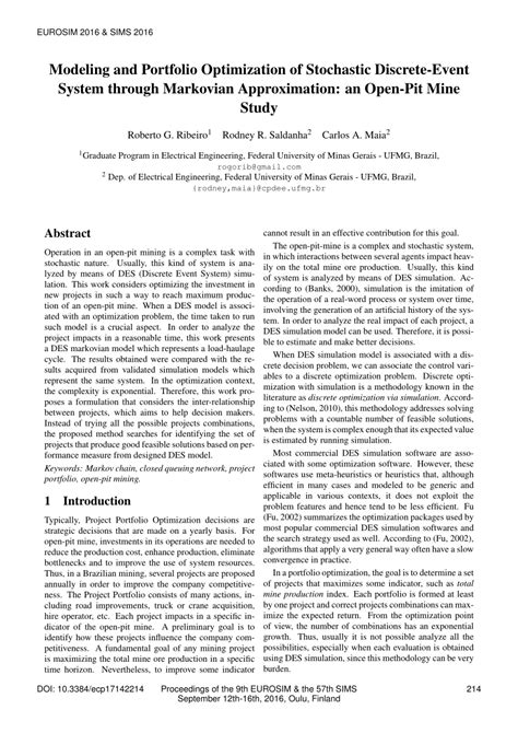 pdf modeling and portfolio optimization of stochastic discrete event system through markovian