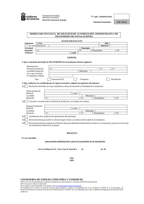 Ejemplo De Instancia O Solicitud