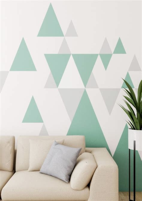 Fun Ways To Create A Geometric Wall Paint Design With A Step By Step