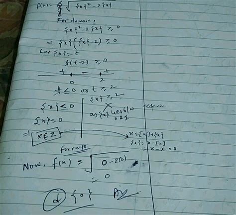 range of the function f x x 1 x where x is x which denotes the fractional part function is