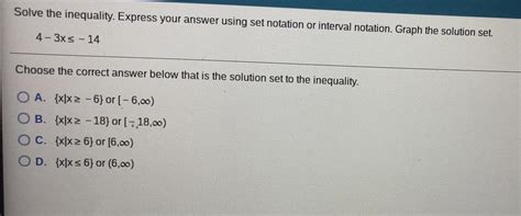 [answered] solve the inequality express your answer using set not math