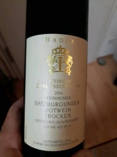Weingut Carl Freudenberg Weinheimer Spätburgunder Trocken Vivino US