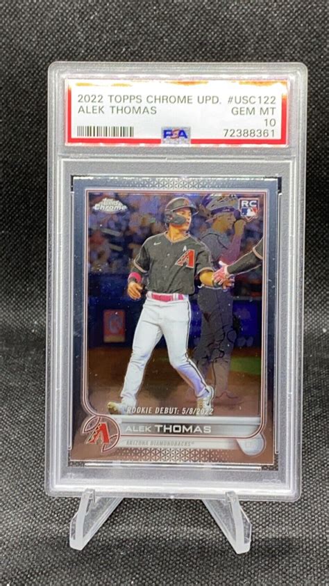 Alek Thomas 2022 Topps Chrome Update USC122 Rookie Debut PSA 10 Price