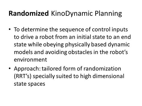 randomized kinodynamic planning steven lavalle james kuffner ppt download