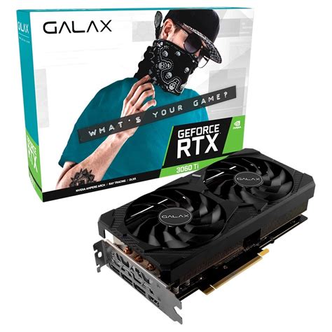 Placa de Vídeo RTX 3060 Ti 1 Click OC Plus Galax NVIDIA GeForce 8 GB