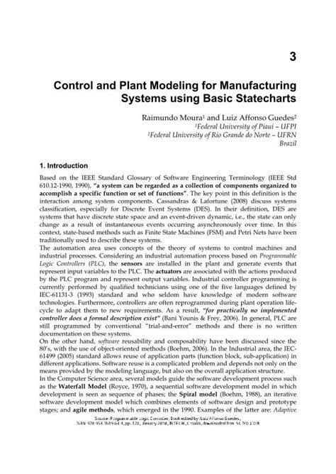 pdf intech control and plant modeling for manufacturing systems using basic statecharts 1