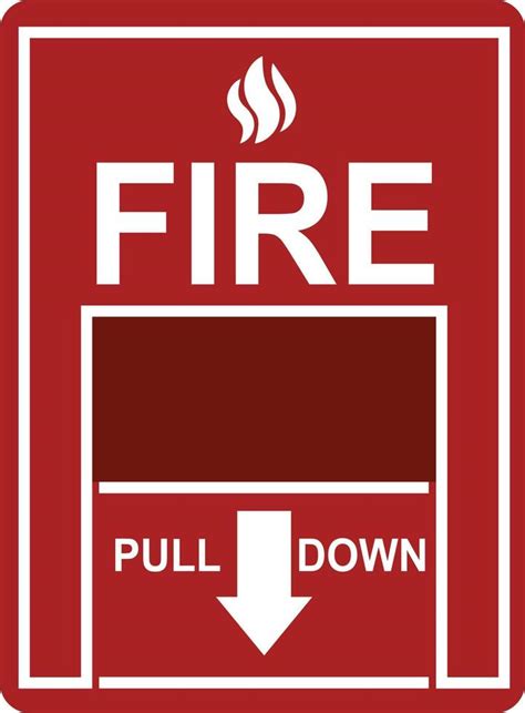 Fire Drill Station Icon On White Background Fire Alarm Pull Station