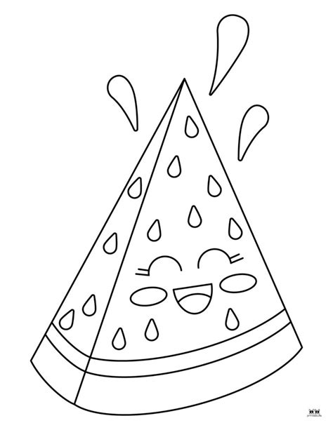 Watermelon Coloring Page Free