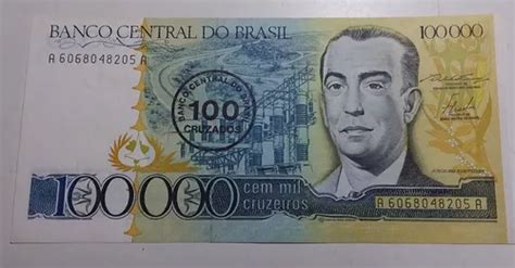 Cedula Do Brasil Cruzados C Fe Mercadolivre