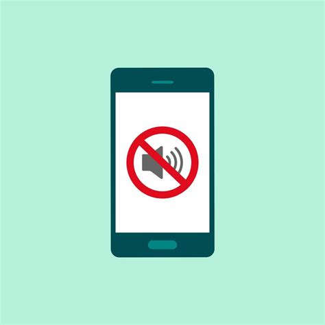 ícone de som desligado na tela do smartphone ícone do modo silencioso