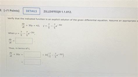 solved verify that the indicated function is an explicit