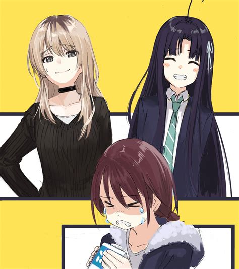 Iseri Nina Awa Subaru And Kawaragi Momoka Girls Band Cry Drawn By