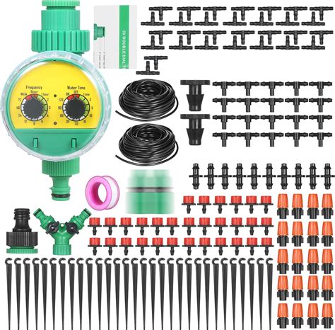Lianai Kit de irrigação por gotejamento para plantas DIY Sistema de