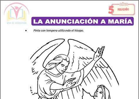 La anunciación a María Para Cinco Años Web de Educación