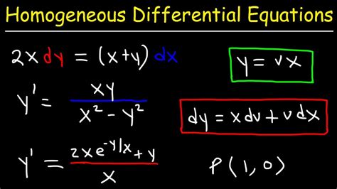 homogeneous differential equations youtube