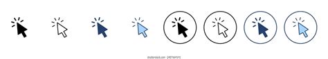 Click Icon Vector Pointer Arrow Sign Stock Vector Royalty Free