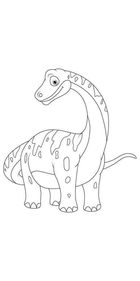 Vintage Decorative Dinosaur Coloring Page Free Printable Coloring