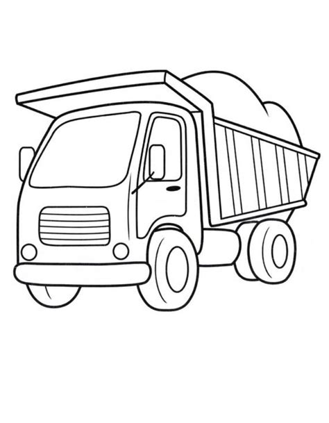Printable Garbage Truck Coloring Page