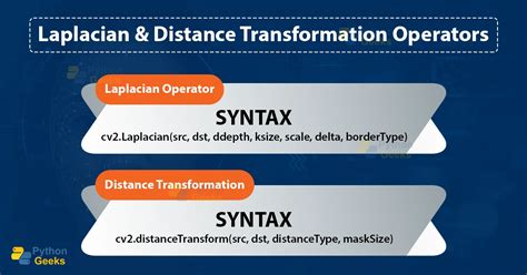 laplacian and distance transformation operators in opencv python geeks
