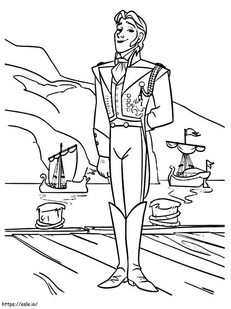 Príncipe Hans de Frozen para colorear