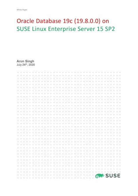 pdf oracle database 19c 19 8 0 0 on suse linux enterprise · installing oracle database