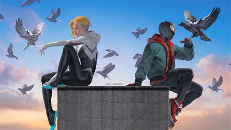 Скачать обои Marvel Spider Man Gwen Stacy Spider Gwen Comic Art