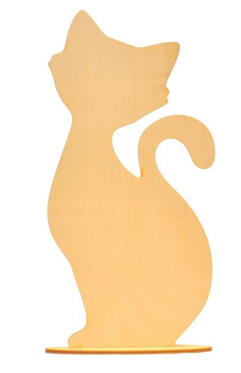 KOTEK KOT Na Podstawce Ozdoba Dekor Sklejka 25cm 7814502161 Allegro Pl